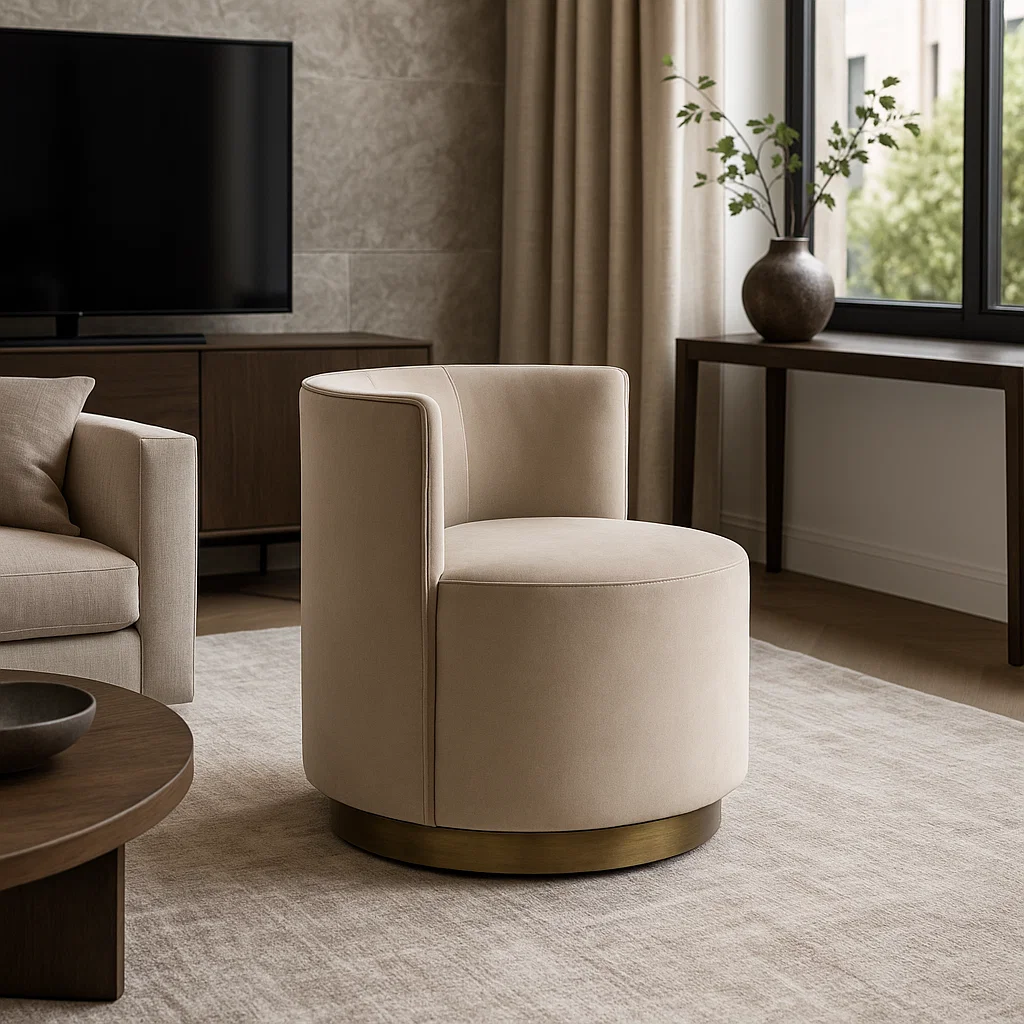 Puff Dream com base em metal dourado